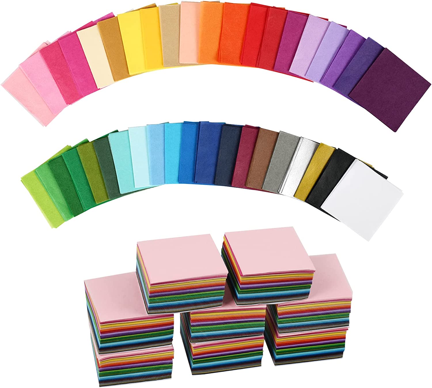 8000 Pcs 2 Inch Tissue Paper Squares for Crafts - 40 Assorted Colors ...