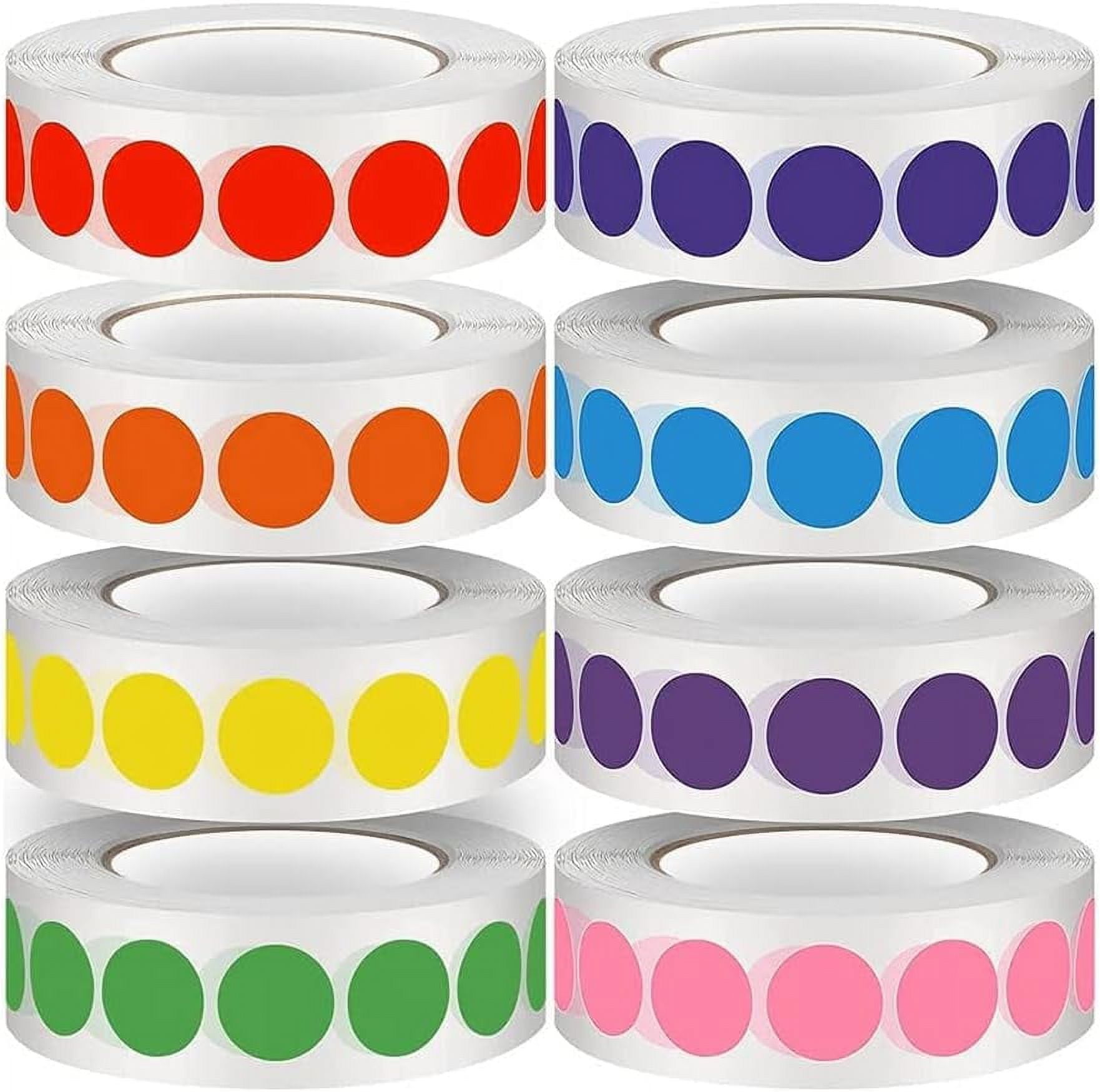 8000 Pieces 1/2 Inch Dot Sticker Color Coded Labels, Color Coded ...