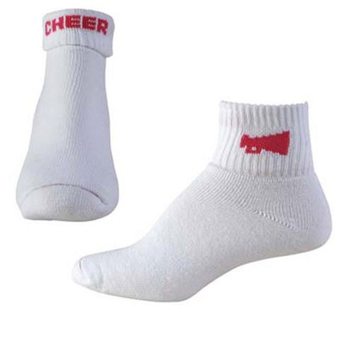 8000 -RED -L 8000 Flip Down Cheer Sock - Red - Large - Walmart.com