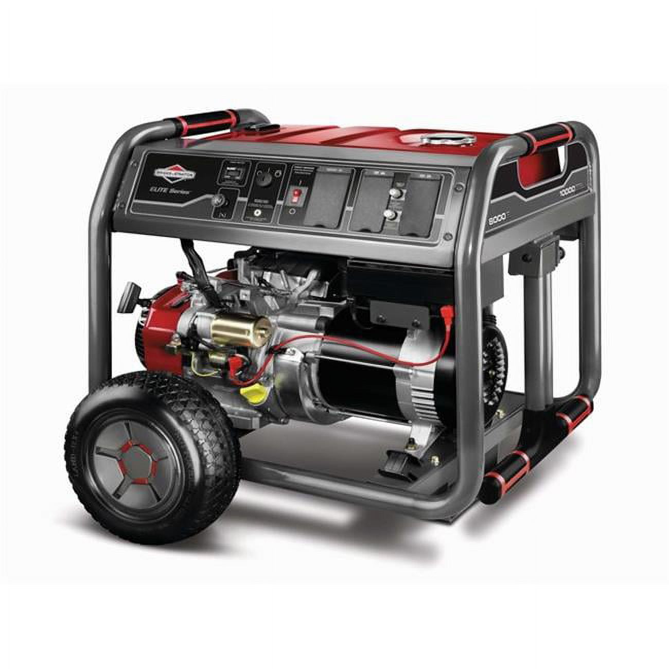 8000 Watt Elite Series Portable Generator - Elite Dark Grey & Dark Red ...