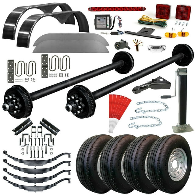 8000 lb TK Hybrid Tandem Axle Bumper Pull Trailer Parts Kit - 16K ...
