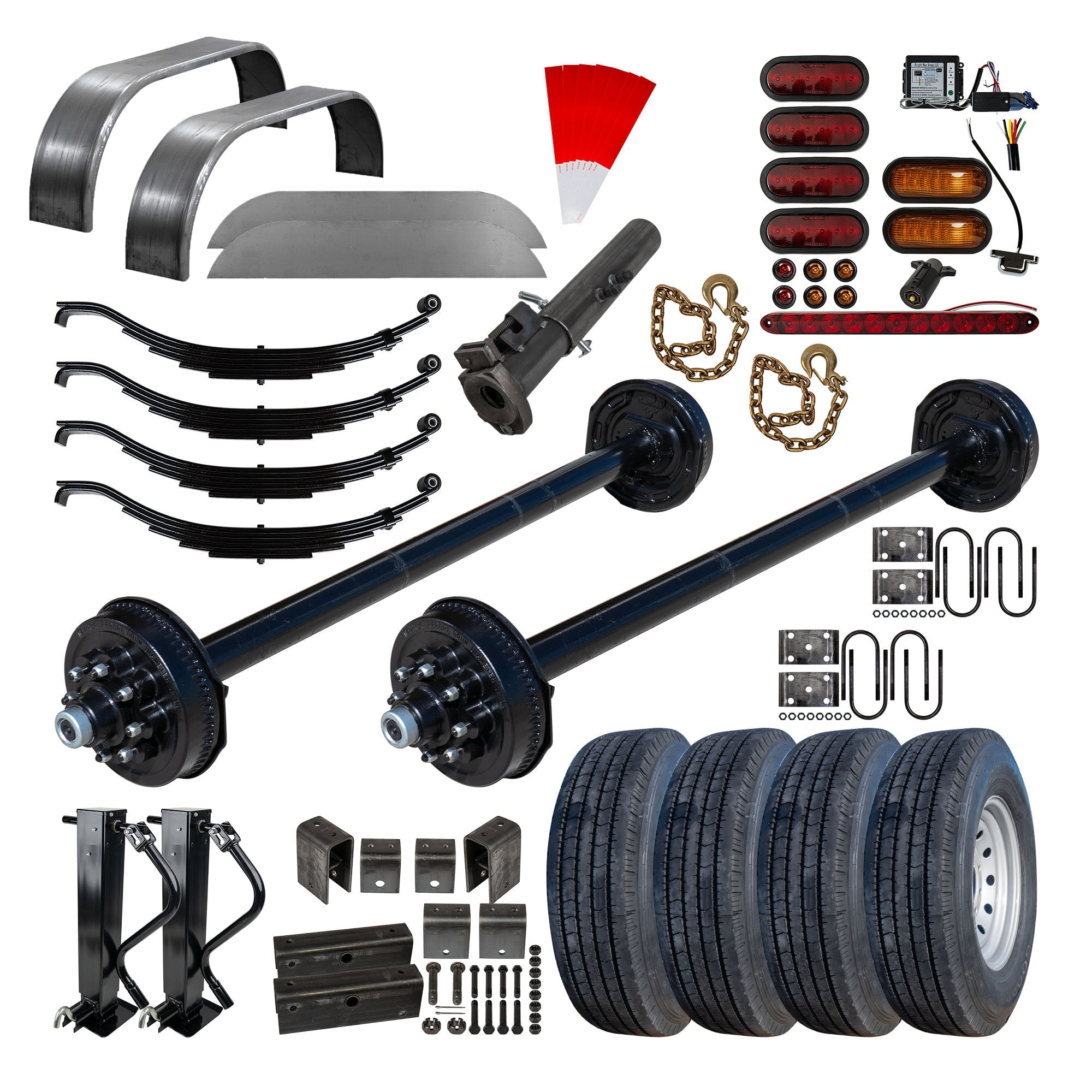 8000 lb TK Hybrid Tandem Axle Gooseneck Trailer Parts Kit - 16K ...