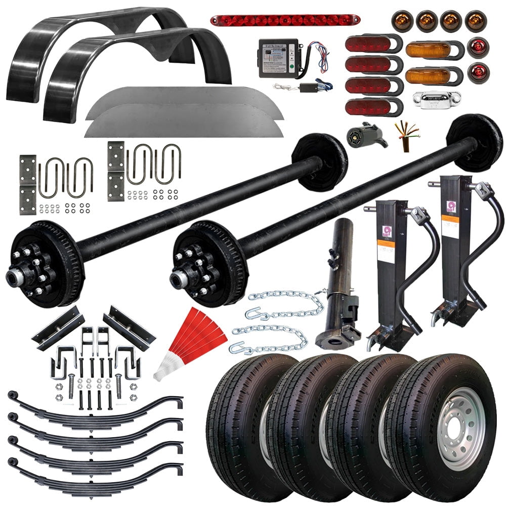 8000 lb TK Hybrid Tandem Axle Gooseneck Trailer Parts Kit - 16K ...
