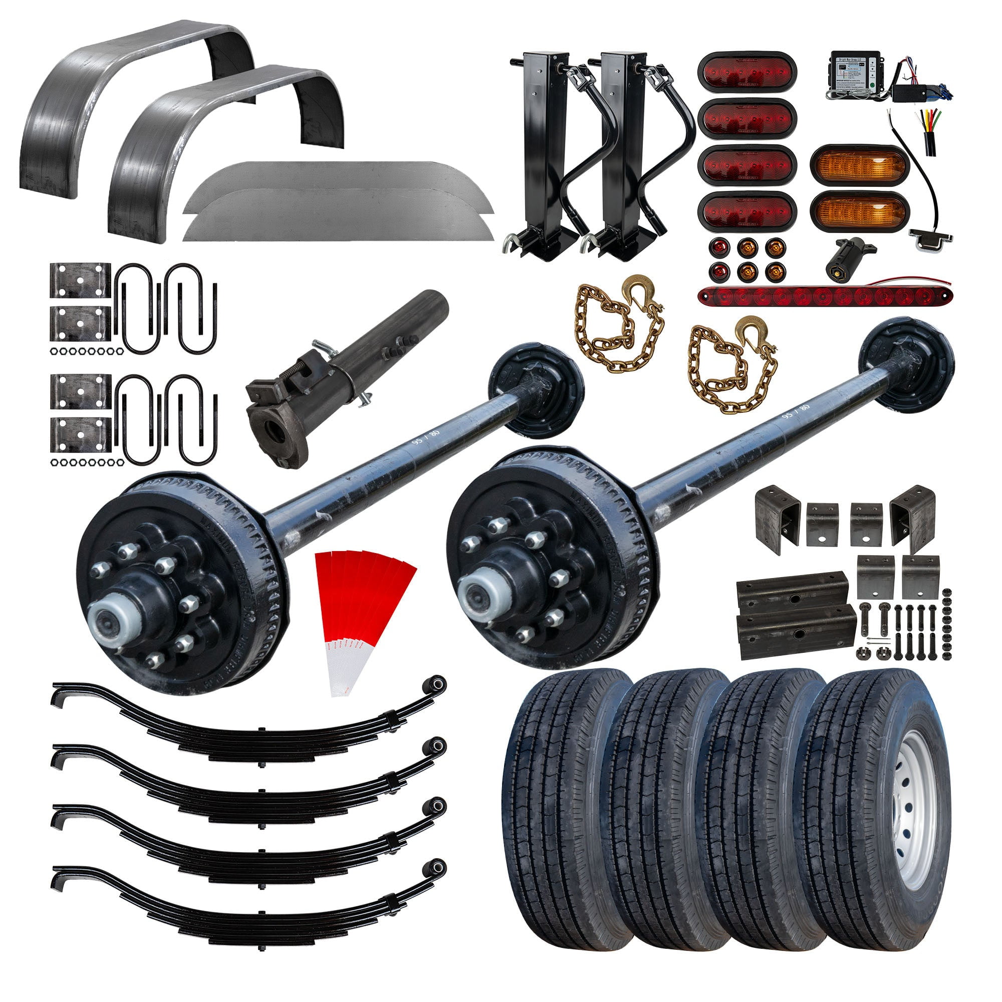 8000 lb TK Hybrid Tandem Axle Gooseneck Trailer Parts Kit - 16K ...