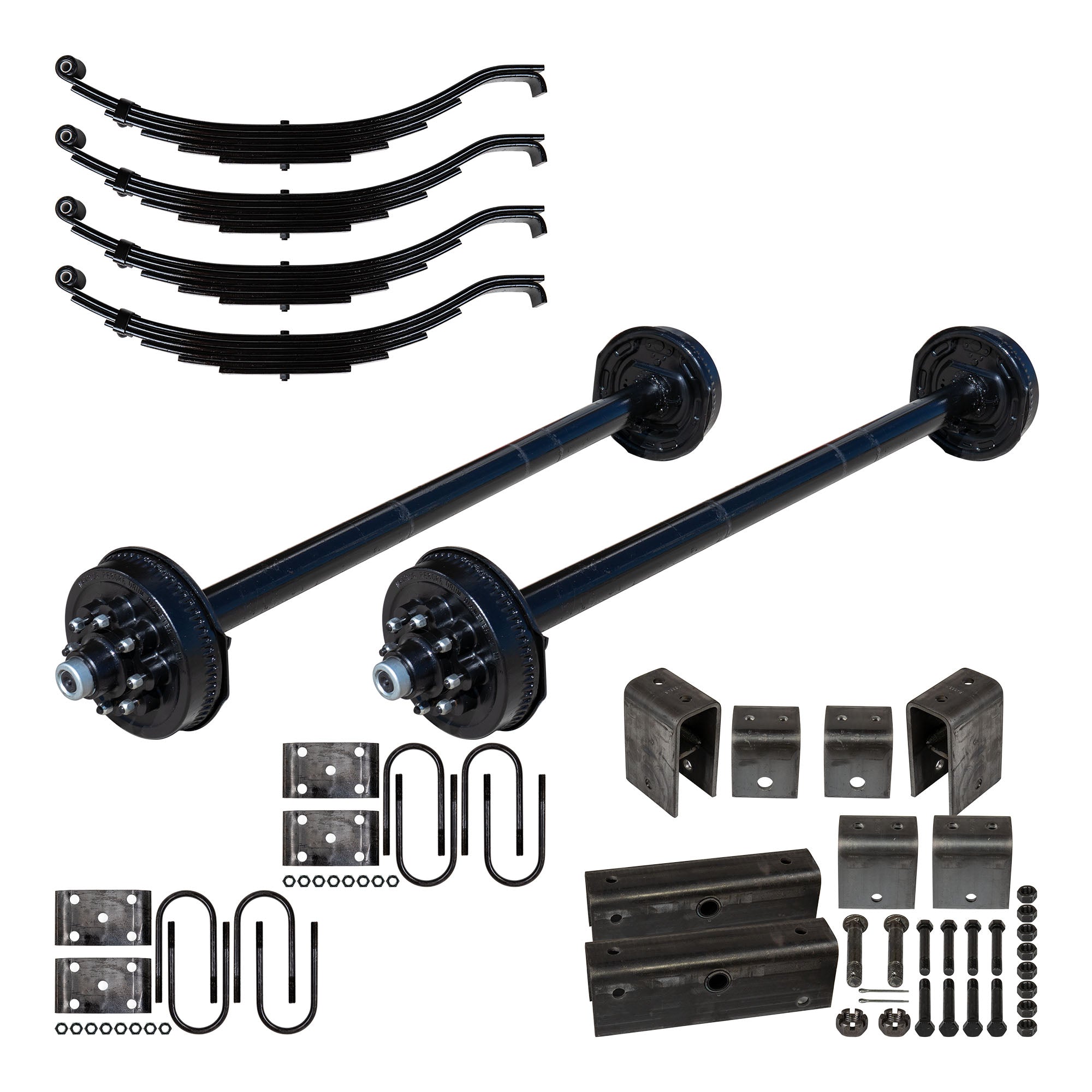 8000 lb TK Hybrid Tandem TK Axle Kit with Suspension - 16K Capacity 9/ ...