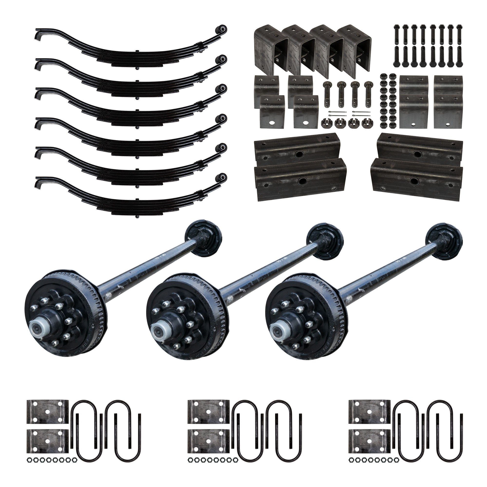 8000 lb TK Hybrid Triple Axle Kit with Suspension - 24K Capacity 9/16 ...