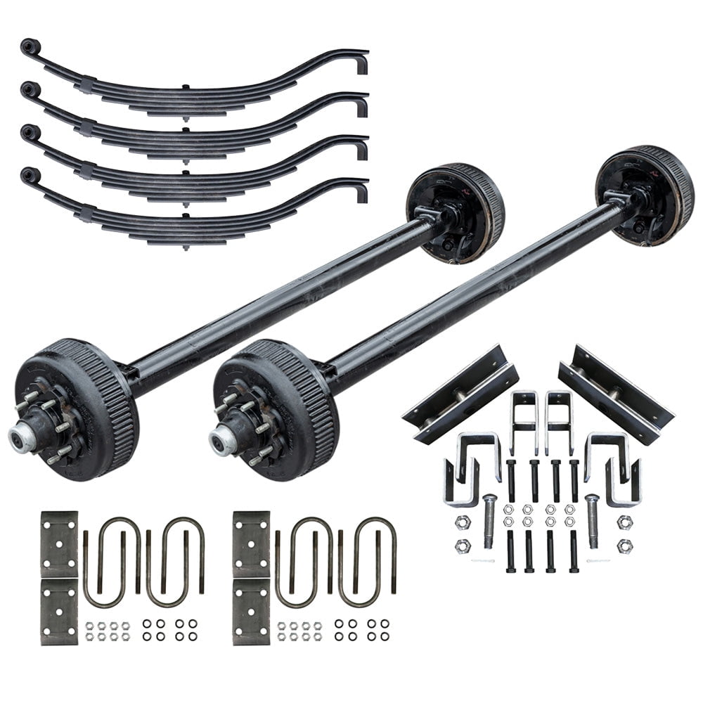 "TK 8000 lb Tandem Car Axle Assembly Kit - 16K Capacity(9/16"" Studs ...