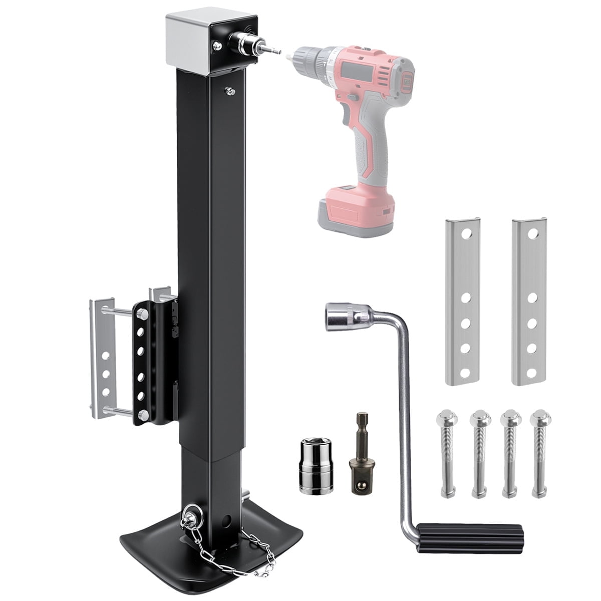 8000 lbs Heavy Duty Trailer Jack, 28.8" Vertical Travel, Adjustable ...