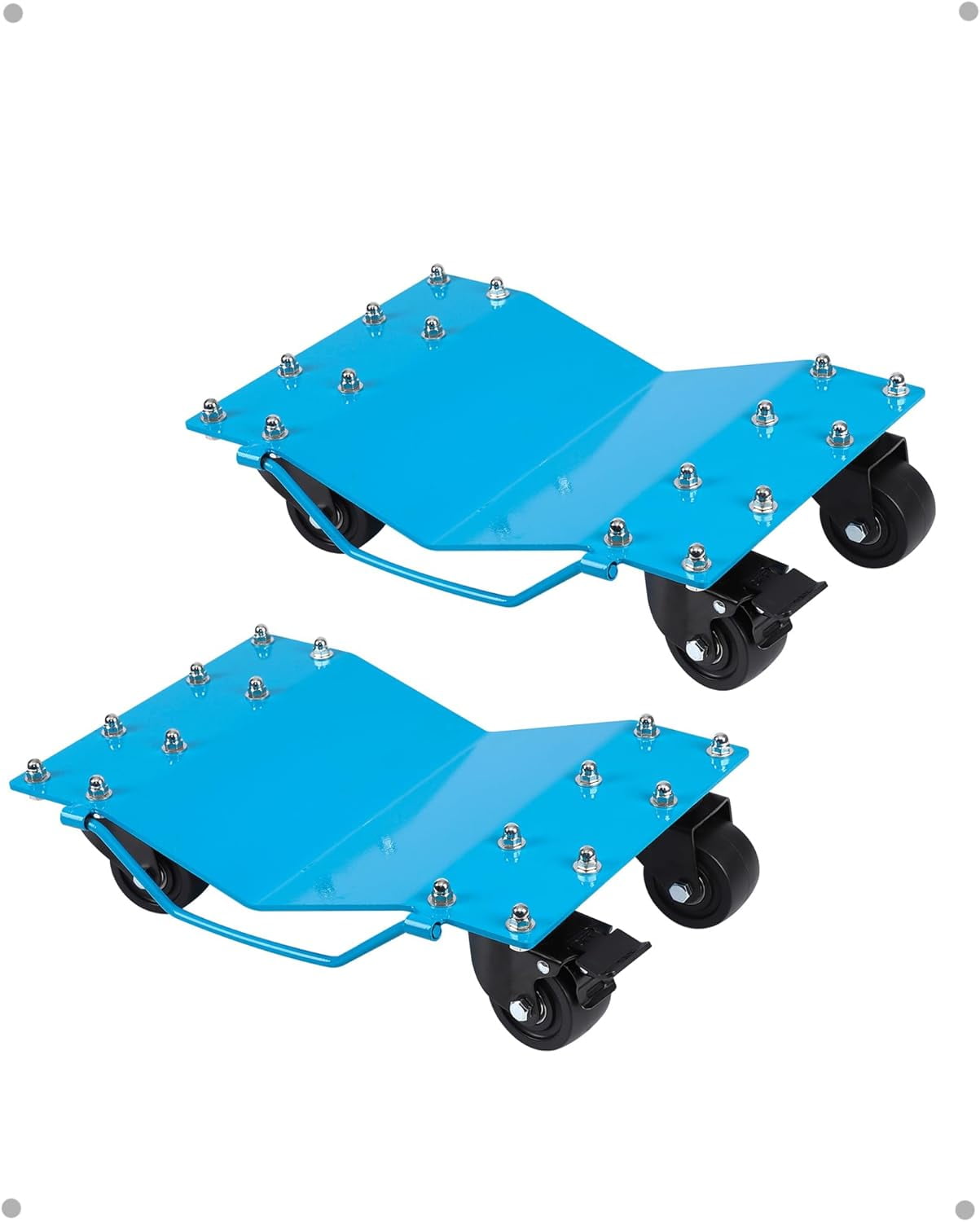[8000 lbs] Wheel Dolly Car Set of 2, Manganese Steel Heavy Duty Car ...
