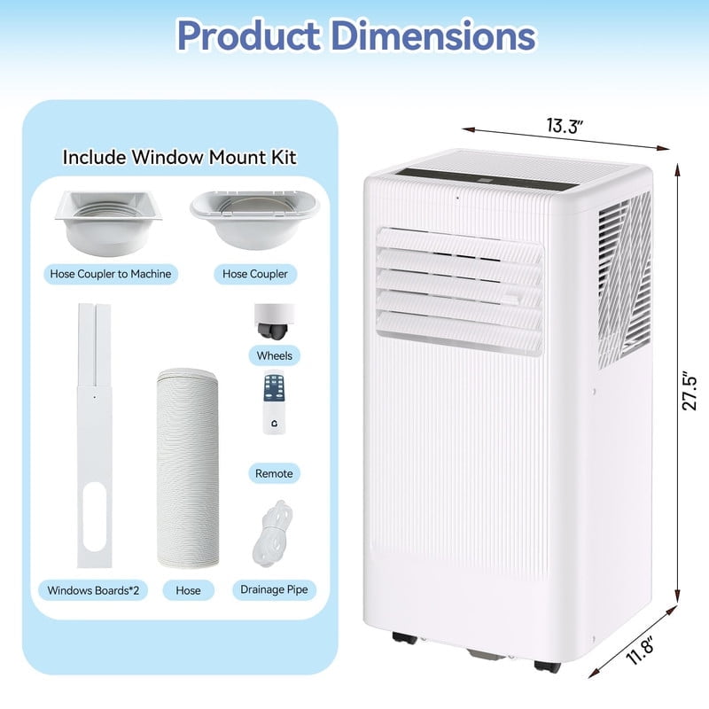 80000 BTU Portable Air Conditioner 3-in-1 Cooling AC Portable Air ...
