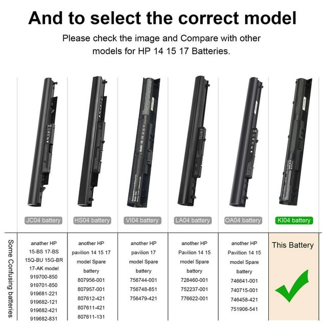 800049-001 Spare Battery For HP Pavilion KI04 800009-421 800010-421 ...