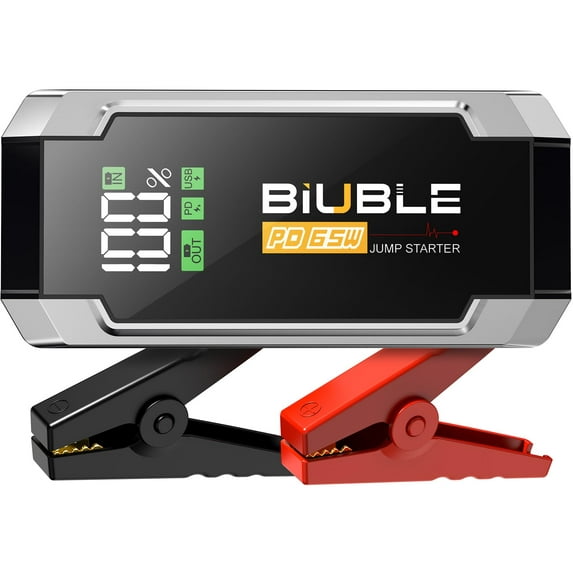 8000A Jump Starter with PD 65W Fast Charging, 26800mAh Car Battery Jump ...