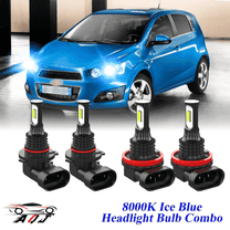 8000K Ice Blue LED Headlight Bulbs Combo Kit For Ford Edge 2015-2023 ...