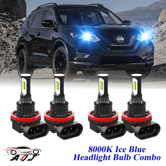 8000K Ice Blue LED Headlight Bulbs Combo Kit For Nissan Sentra 2013 ...