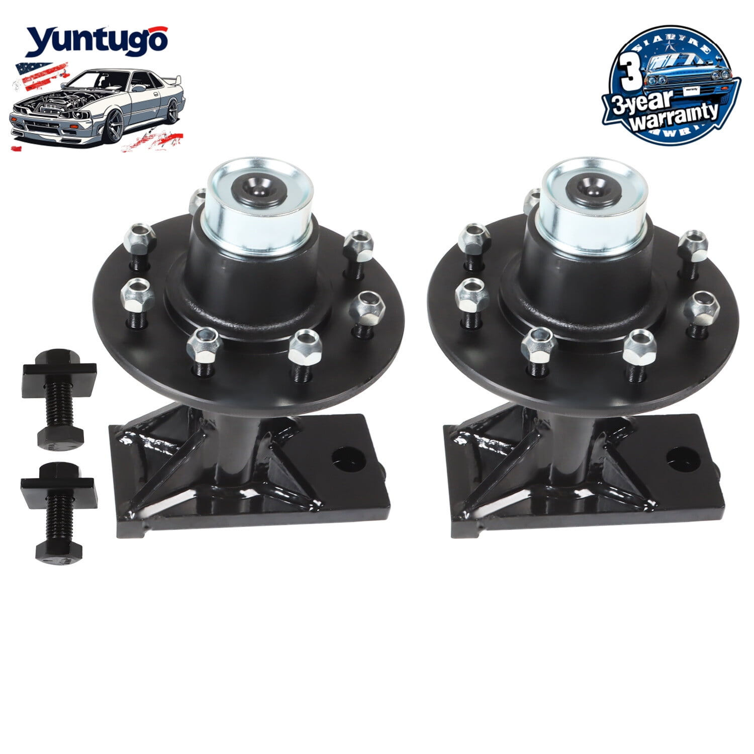 8000LB 8 x 6.5 Lug Bolt On Wheels For shipping Container Hub and ...