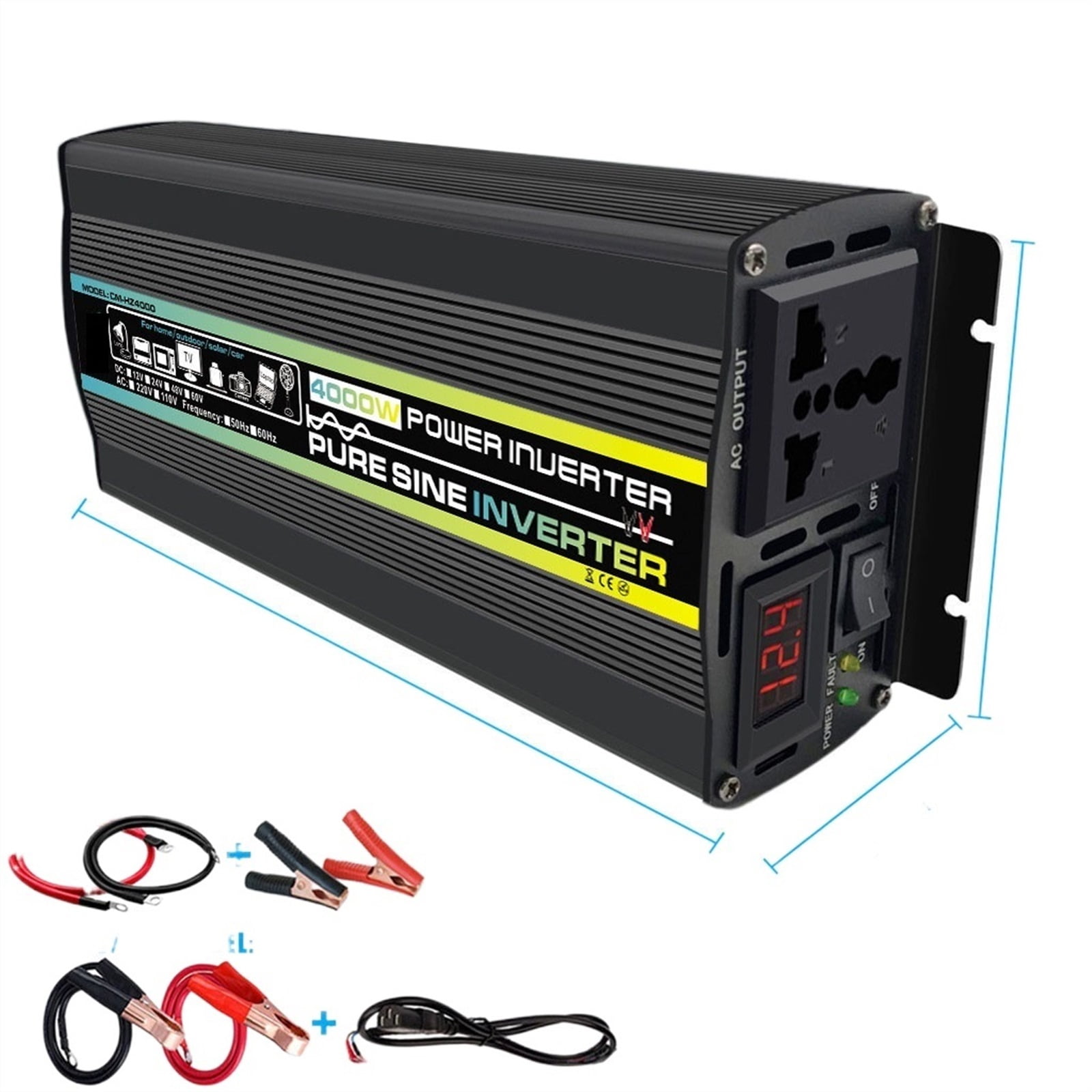 8000W Pure Sine Wave Inverter DC 12v/24v/48v/60v To AC220 3000W 4000W ...