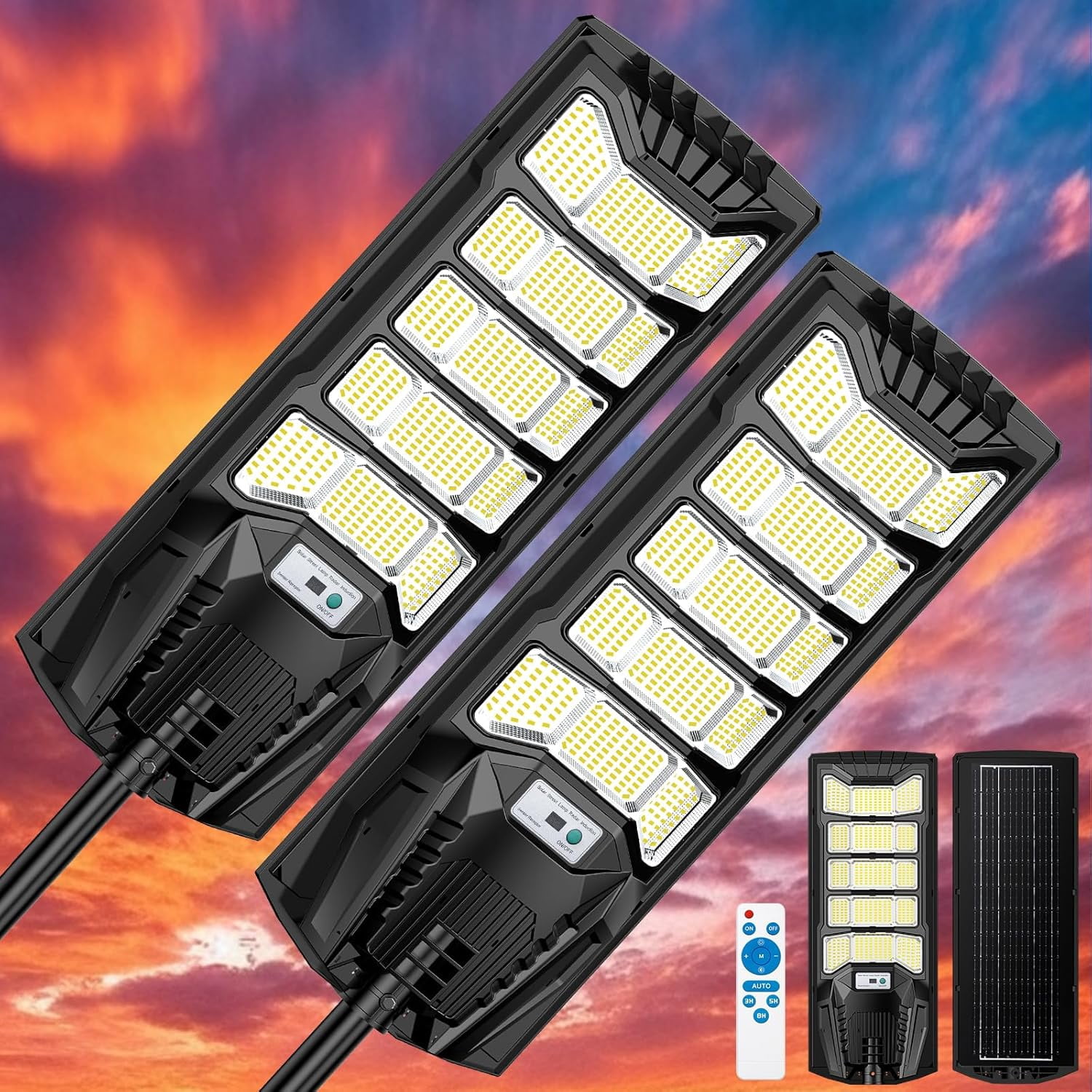 8000W Solar Street Lights Outdoor , Large Commercial Solar Parking Lot ...