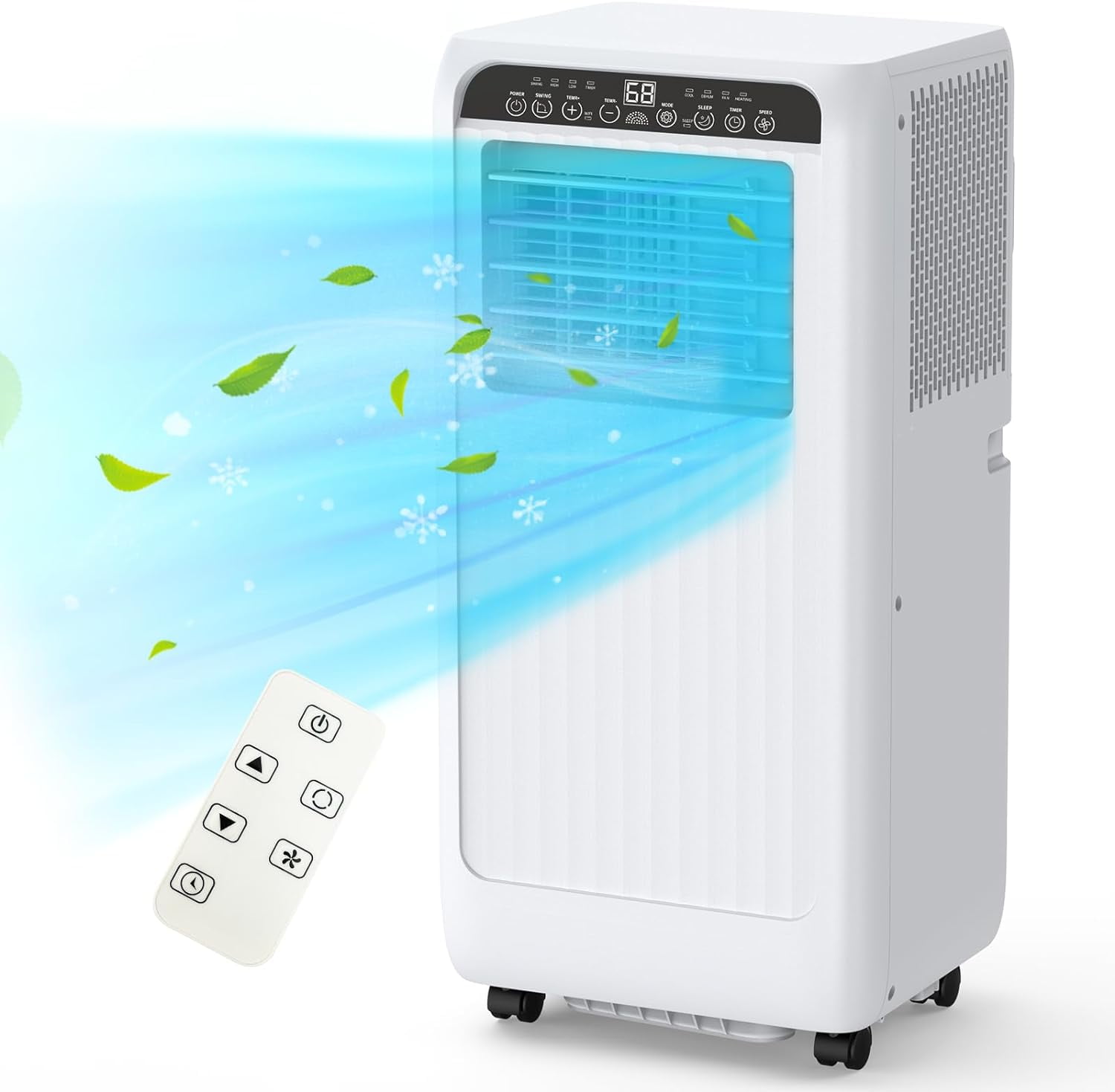 8000BTU Portable Air Conditioner with Fan, Dehumidifier, Sleep Mode for ...