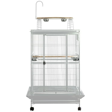"76"" XL Stackable Wrought Iron Bird Cage, Double Stacker Flight Parrot ...