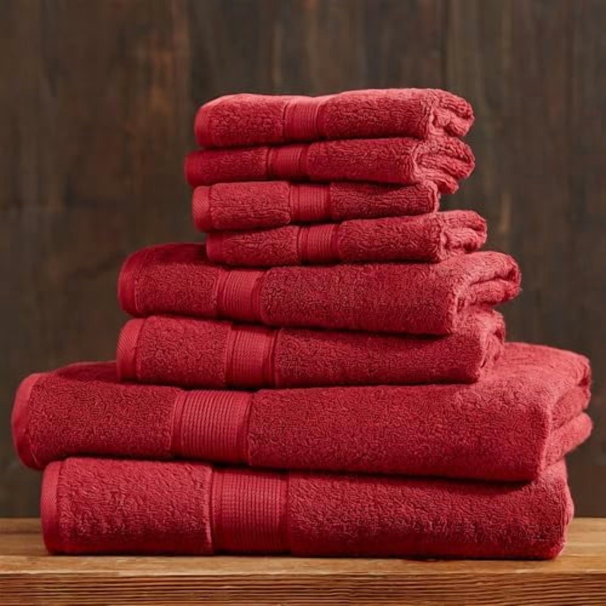 800GSM Bathroom Towel Set of 8 100% Cotton Bath Towel Set for Bathroom ...