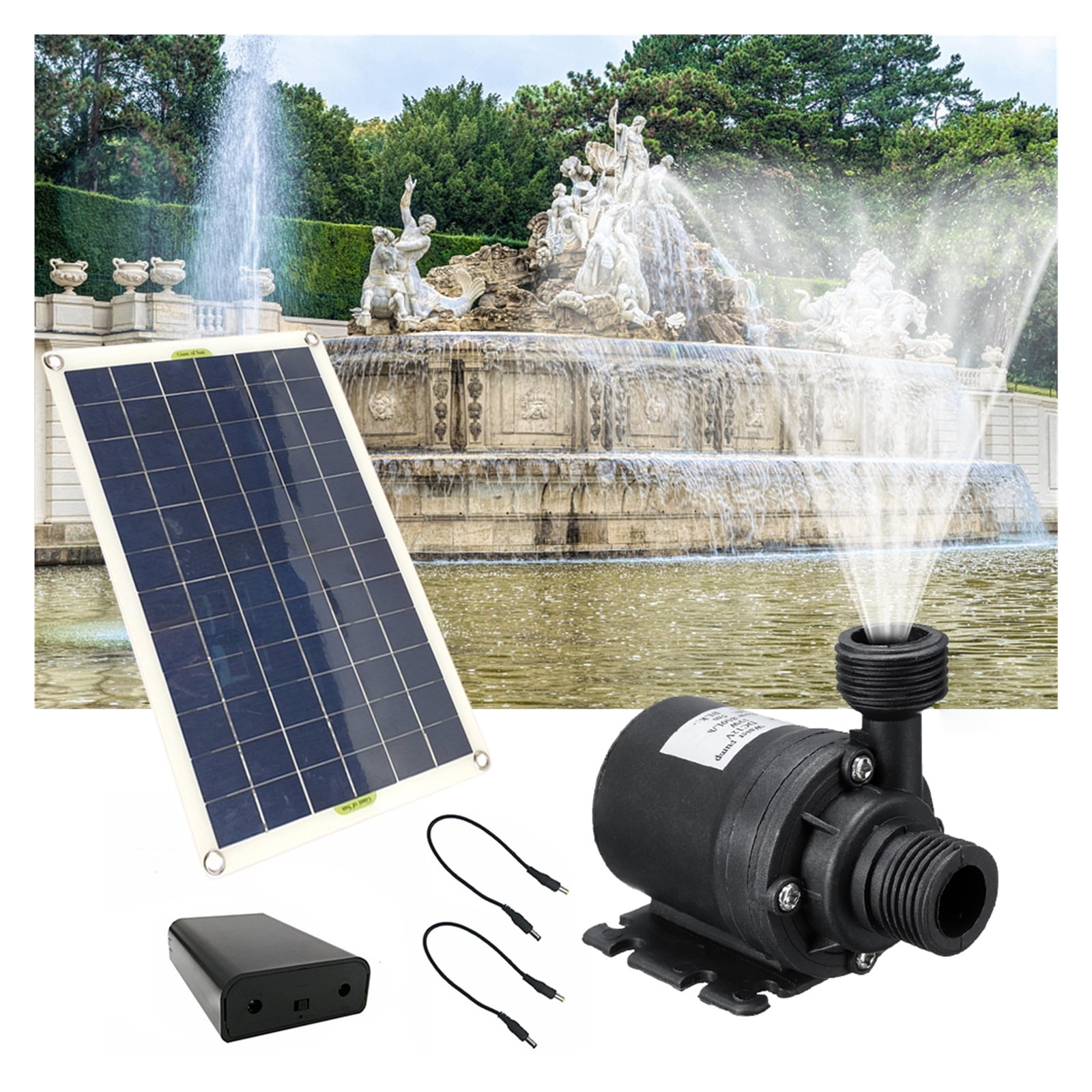 800L/H 50W Solar Submersible Aquarium Solar Pond Pump Ultra-Quiet Fish ...