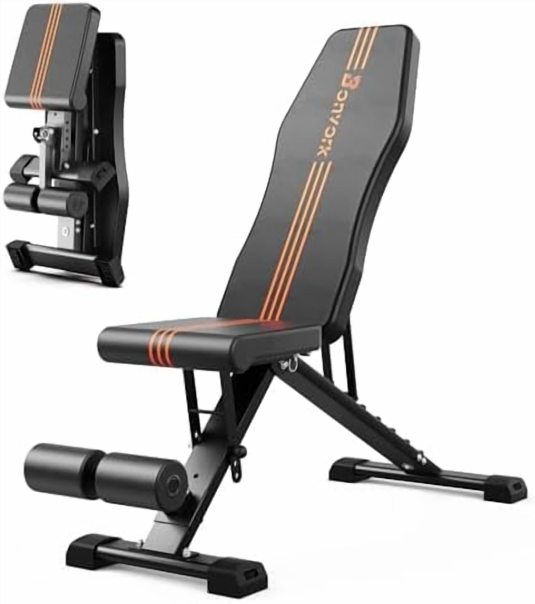 800LBS Adjustable Weight Bench - Foldable Workout Bench Press with 20.5 ...