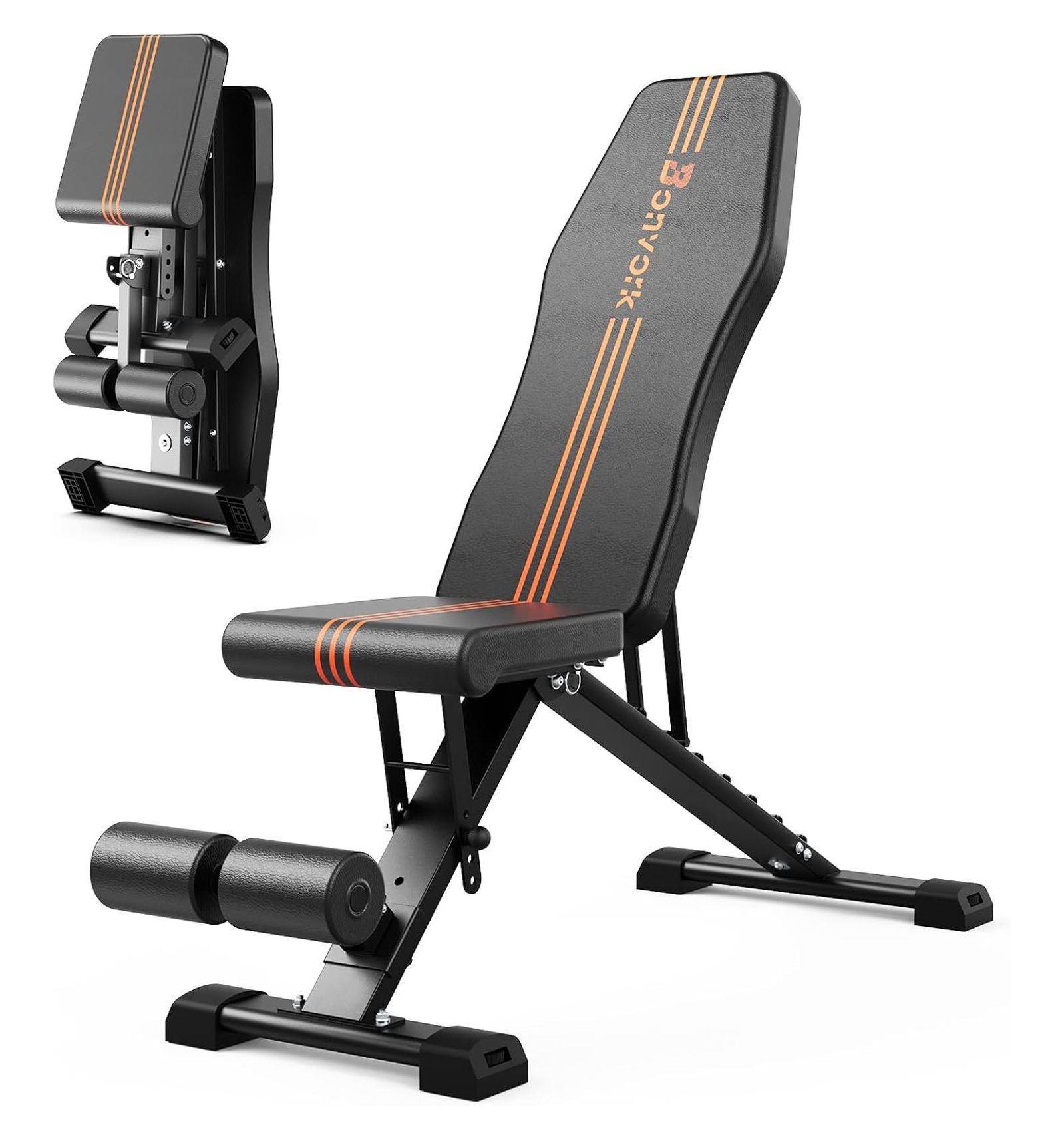 800LBS Adjustable Weight - Bonvork Foldable Workout Press with 20.5 ...