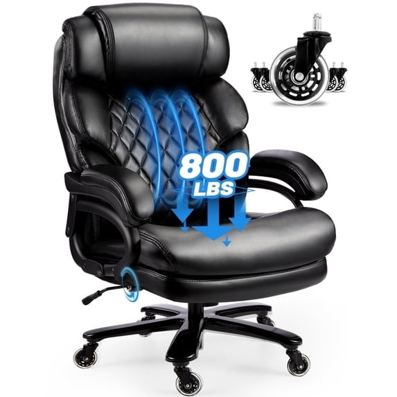 800LBS Big and Tall Office Chair for Big and Tall Individuals, Durable ...