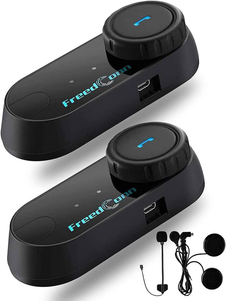 FreedConn Bluetooth Motorcycle Helmet Headset, 800m Intercom, Stereo ...