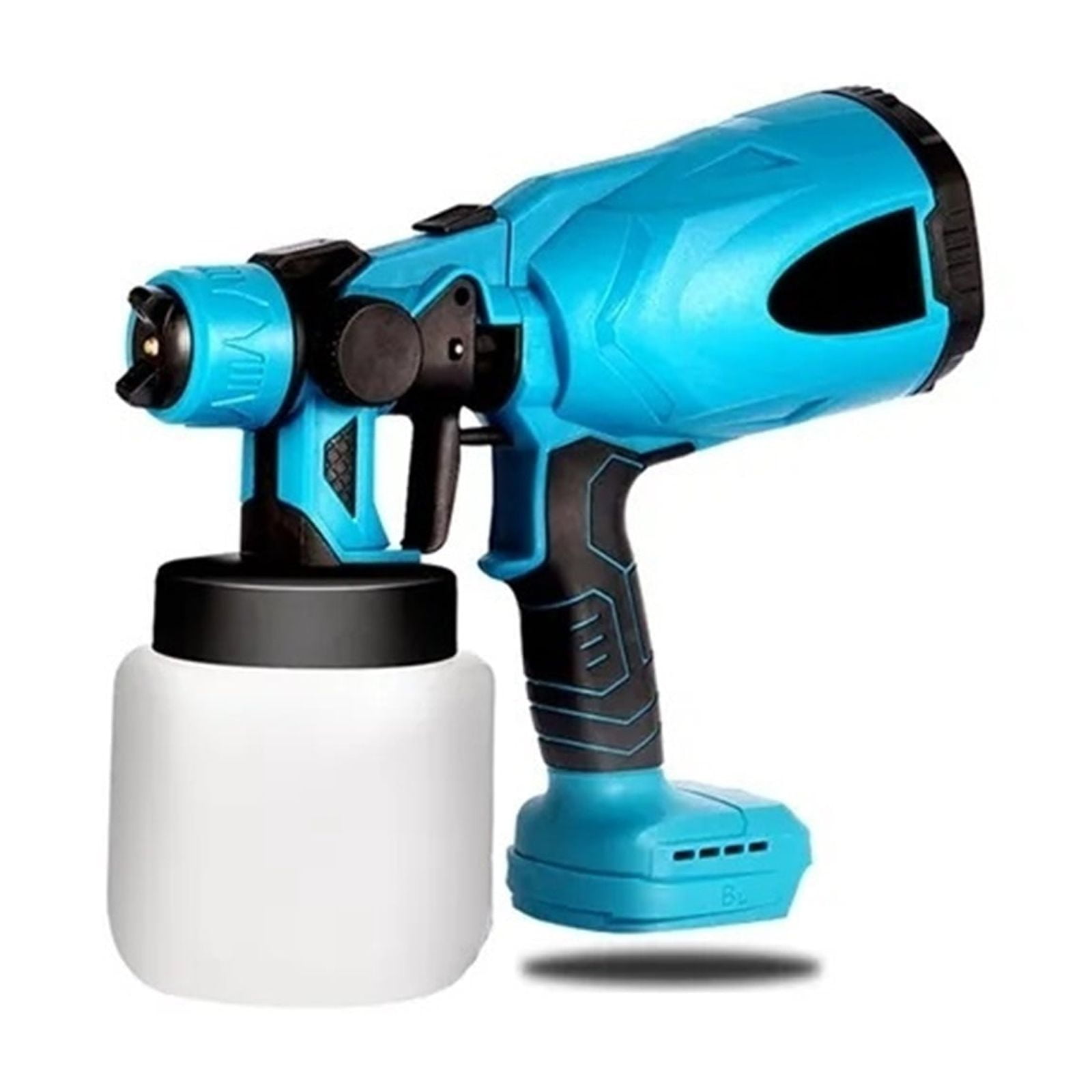 800ML Electric Spray Gun Cordless Paint Sprayer Auto Furniture Steel ...