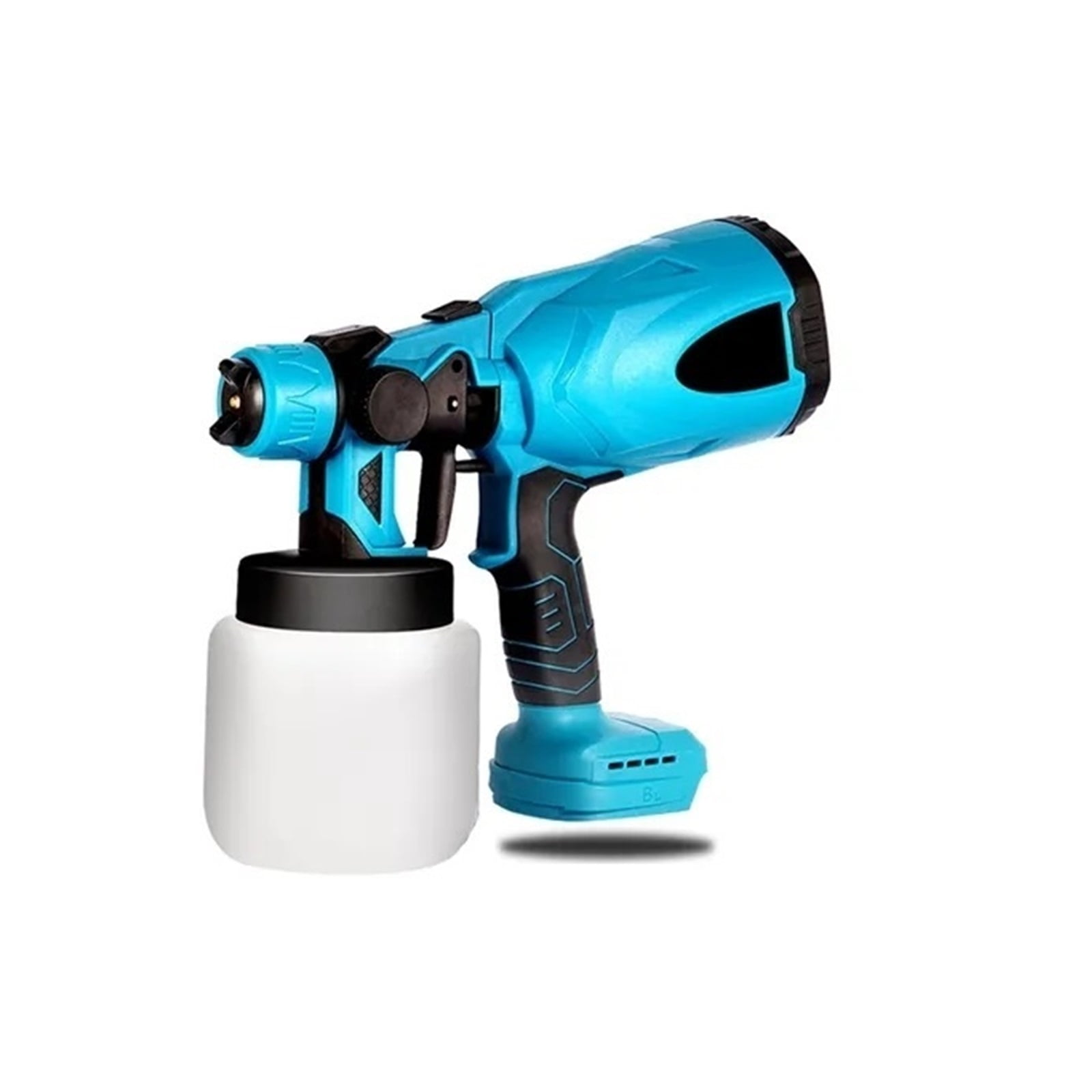 800ML Electric Spray Gun Cordless Paint Sprayer Auto Furniture Steel ...