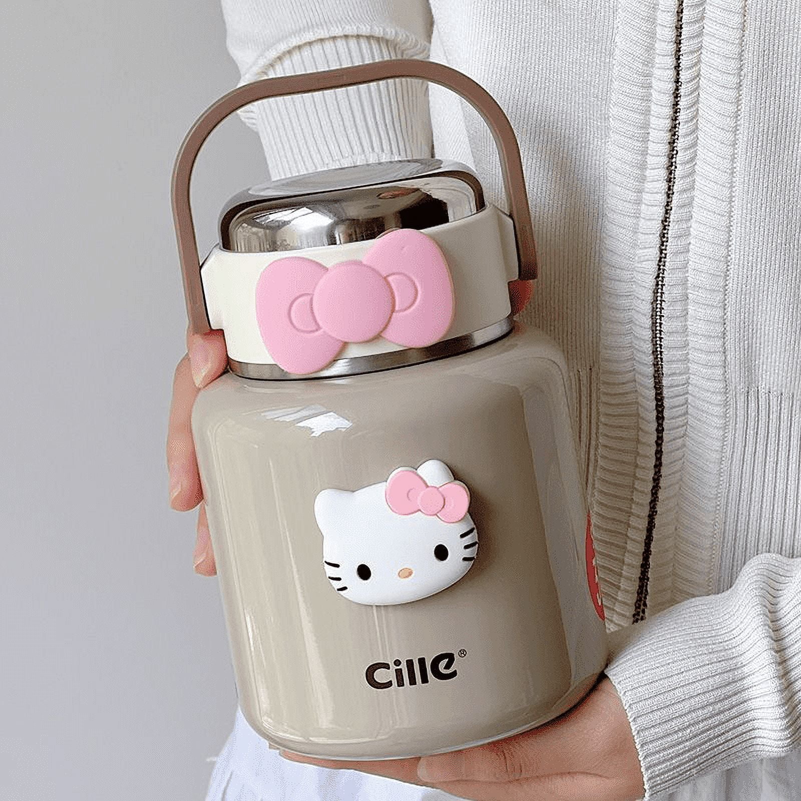 800Ml Cartoon Kawaii Hello Kitty Stainless Steel Thermos Kettle Cold ...