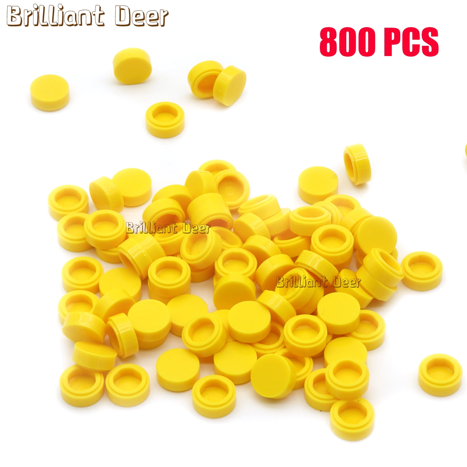 800PCS FLAT Tile 1x1 Dots Round Bricks 35381 98138 MOC DIY Building ...