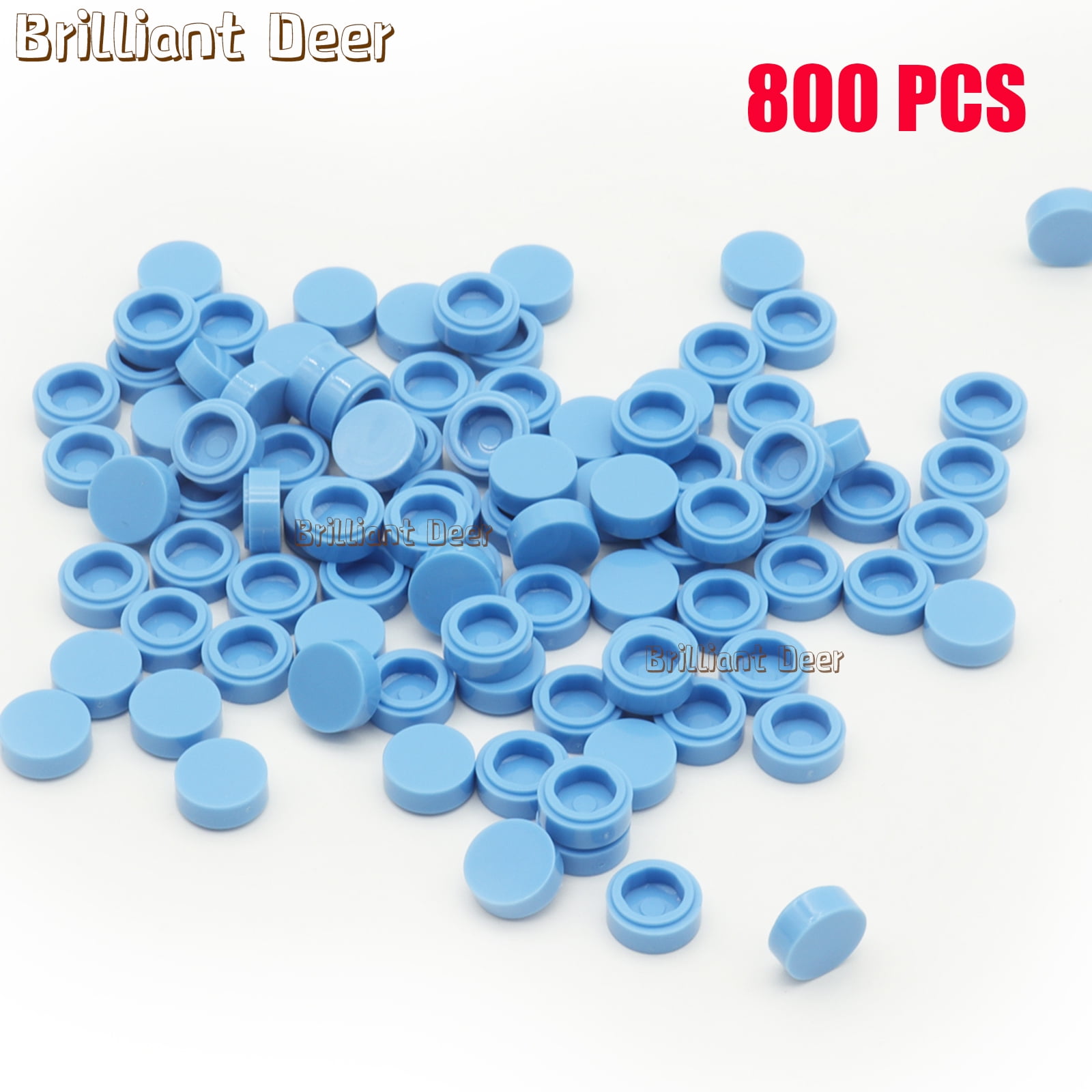 800PCS FLAT Tile 1x1 Dots Round Bricks 35381 98138 MOC DIY Building ...