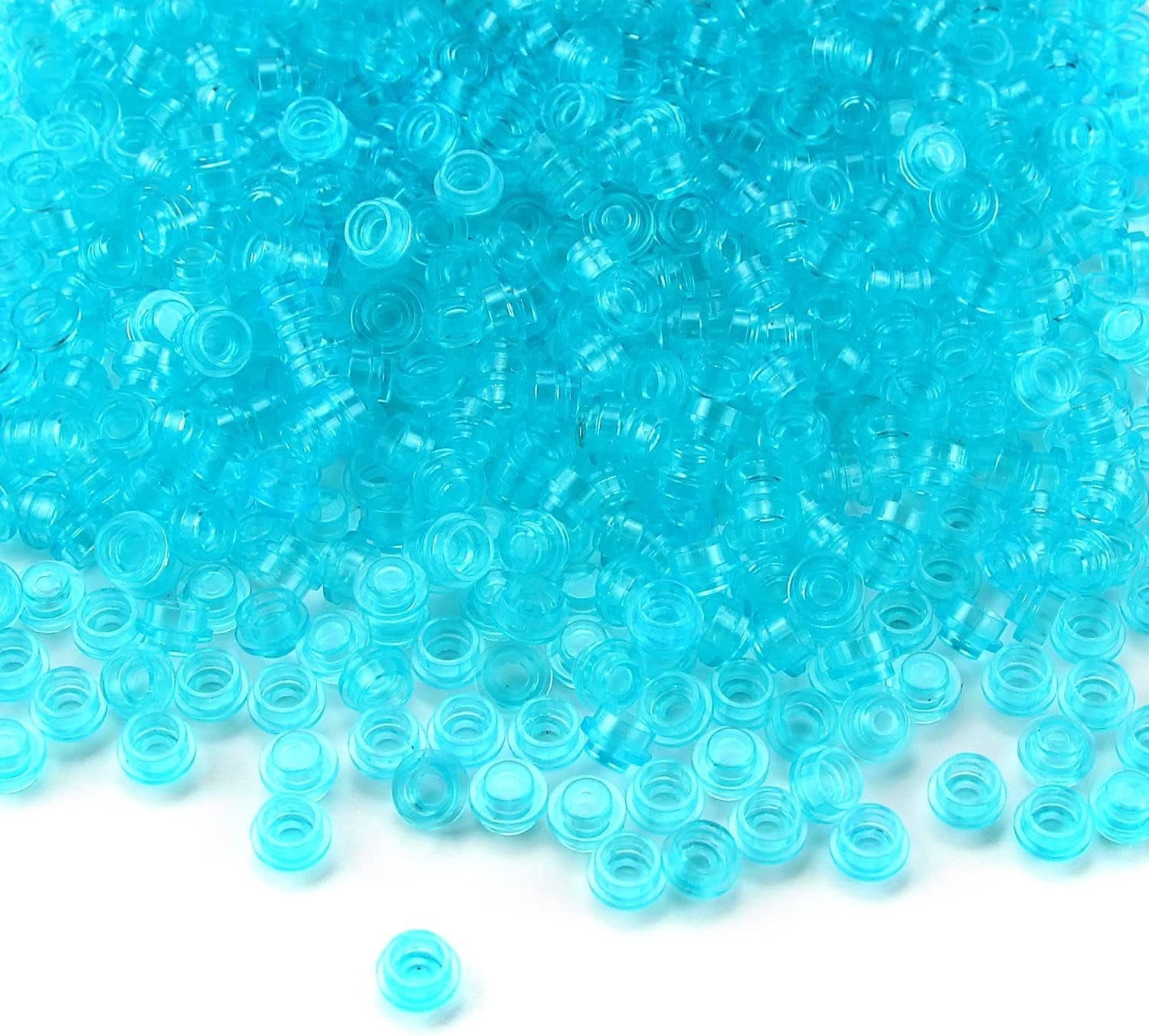 800PCS Transparent Light Blue Round Plates 1X1 Building Blocks Parts ...