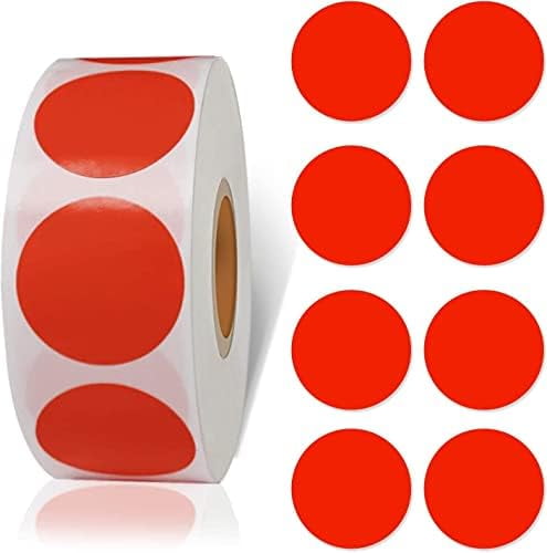 800Pcs 1 Inch Red Round Color Coding,Dot Stickers Labels,Can Writing ...
