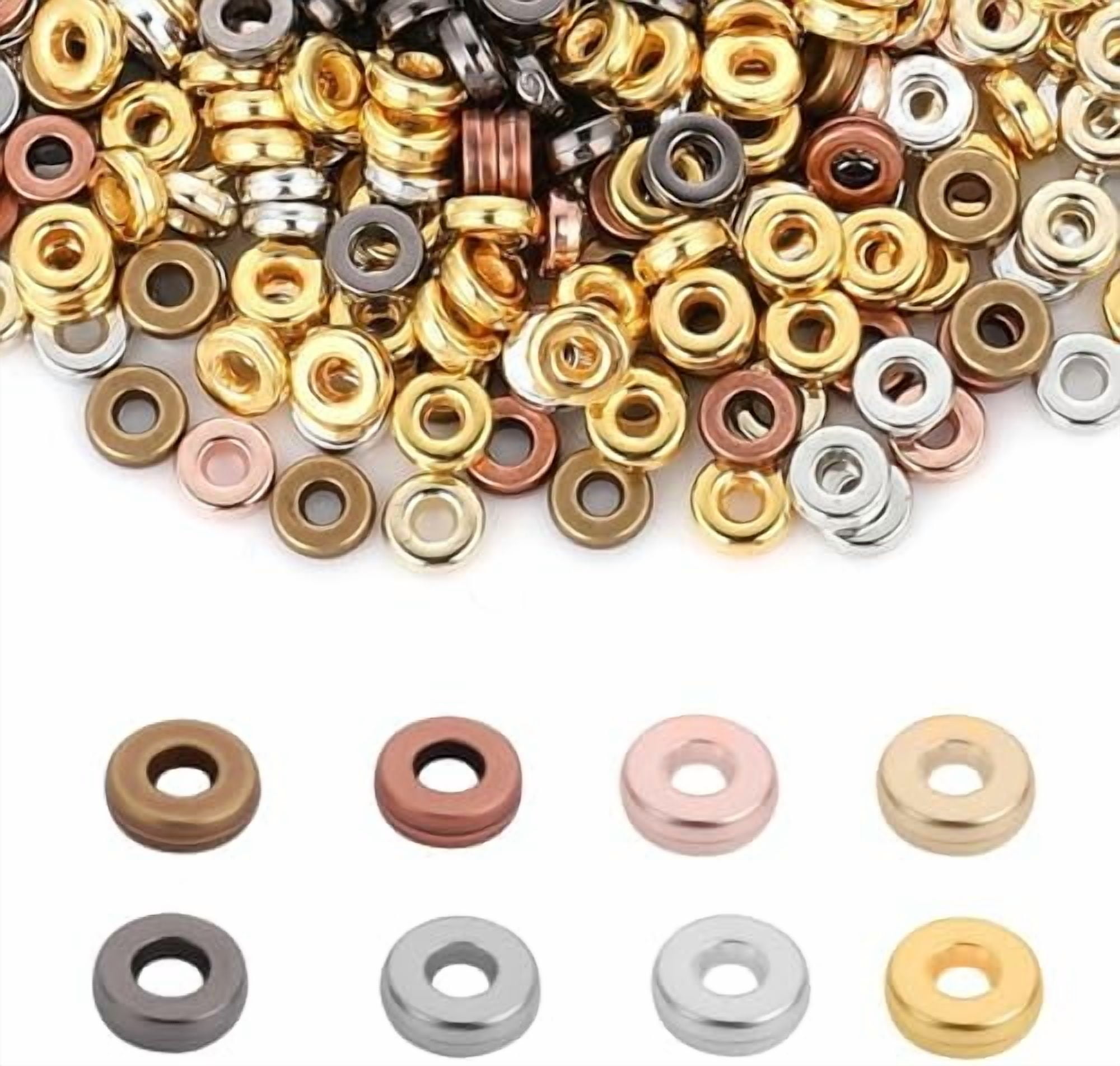 800Pcs 6mm Shiny Spacer Beads Durable Spacers Mixed Colors Bead Spacers ...