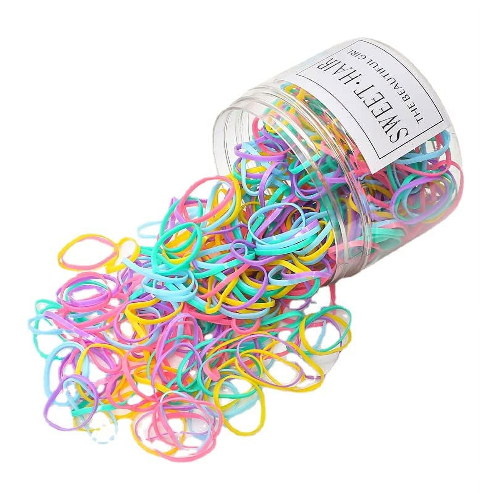 800Pcs Mini Hair Elastics Hair Rubber Bands, Baby Hair Ties No Damage ...