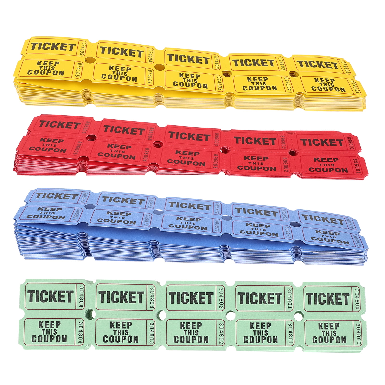 800Pcs Paper Game Tickets Raffle Tickets Party Game Accessory Coupon ...