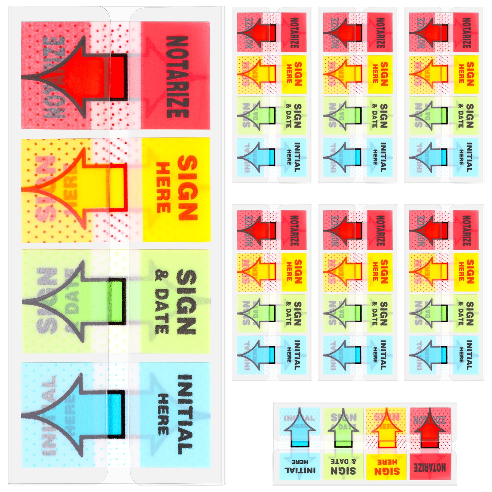 800Pcs Sign Here Stickers Plastic Sign Here Tabs Fast Positioning Arrow ...