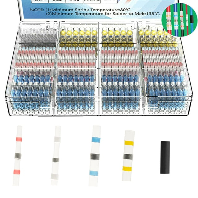 800Pcs Solder Seal Wire Connectors and Heat Shrink Tube Sleeves Kit ...
