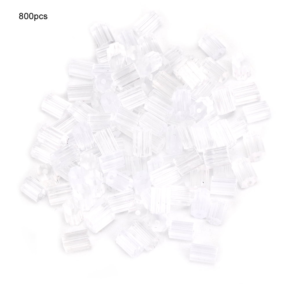800Pcs Transparent Plastic Earring Backs Ear Studs Earrings Stopper DIY ...