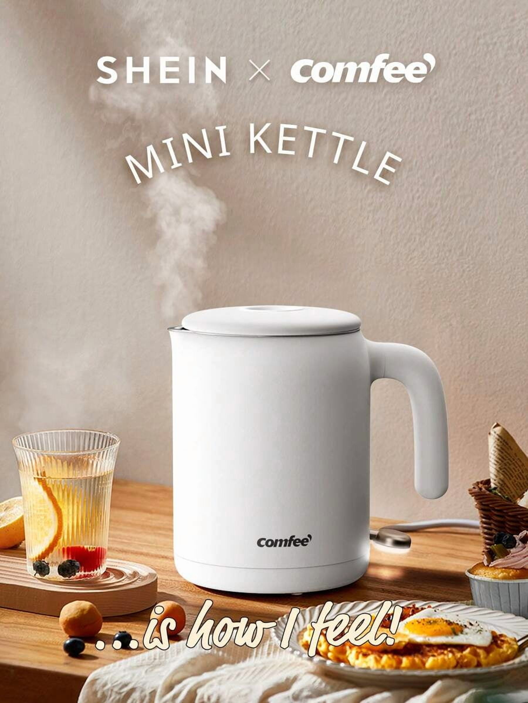 800W 0.6L Mini Electric Kettle - Stainless Steel Interior, Auto Shut ...