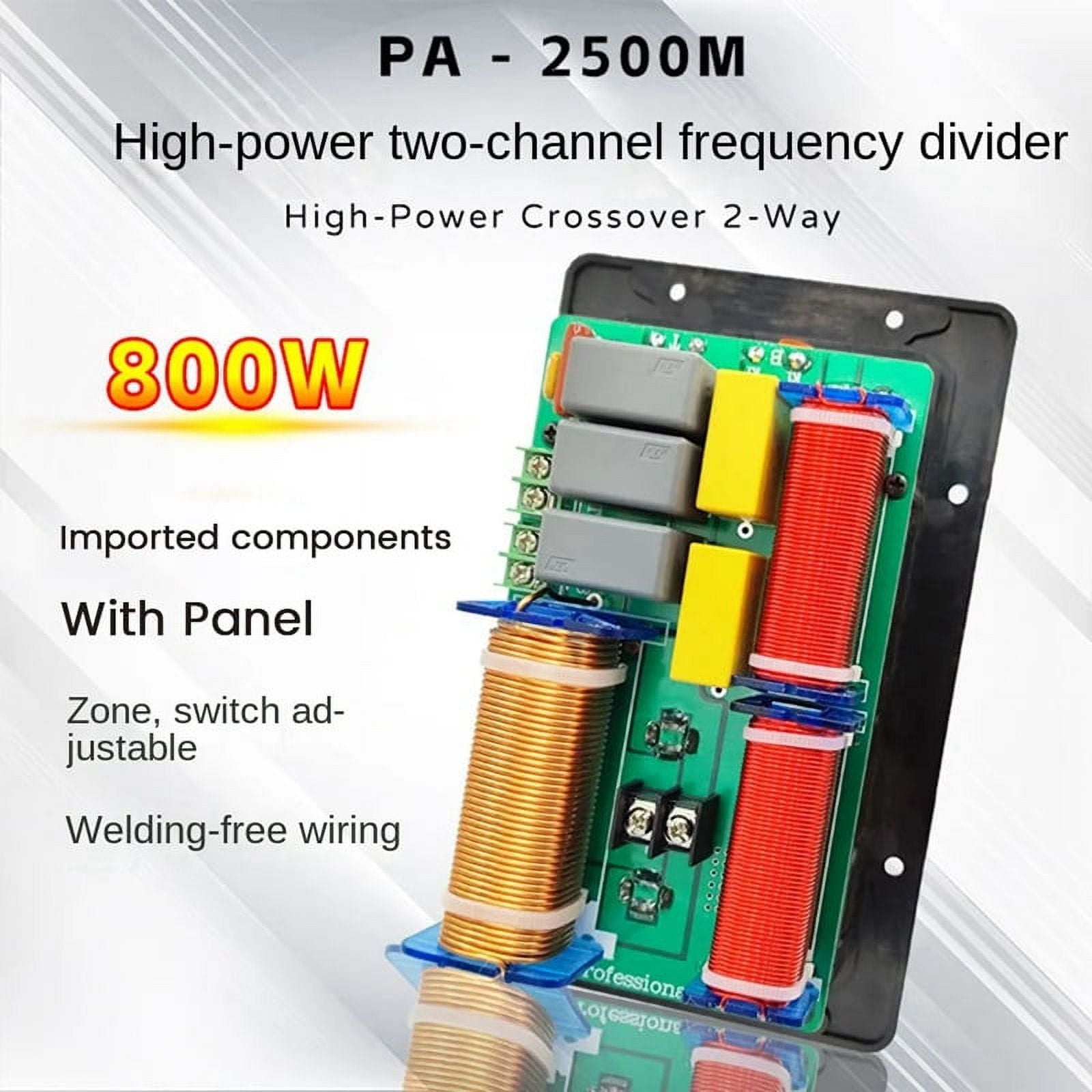 800W 2 Way Speaker Audio Frequency Divider Treble 2 Unit Crossover ...