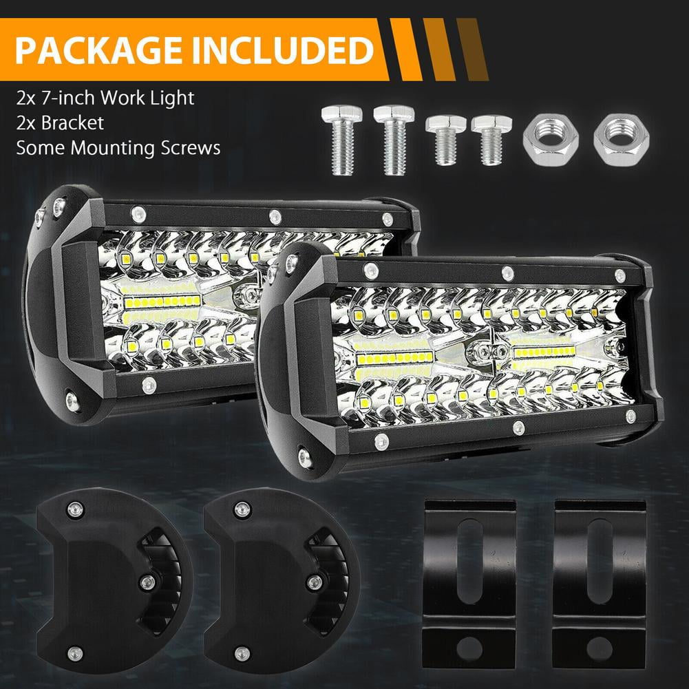 800W 7 Inch Offroad Car Work Light Spotlight Daytime Running Light 12V ...