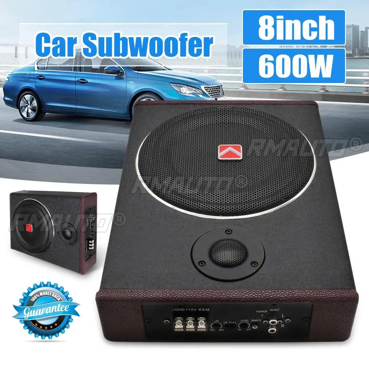 800W Car Stereo Subwoofer Active Under Seat Hifi Digital Audio Power ...