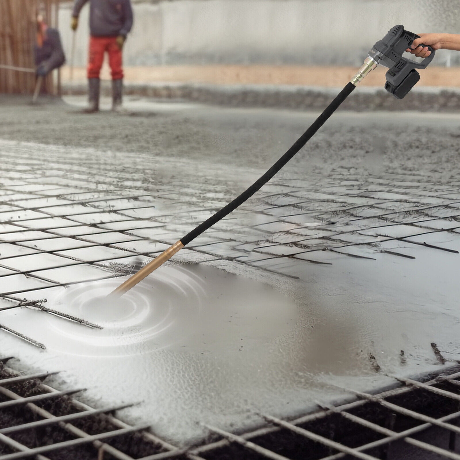 800W Cordless Concrete Vibrating Tool, 0-3500r/min Portable Wireless ...