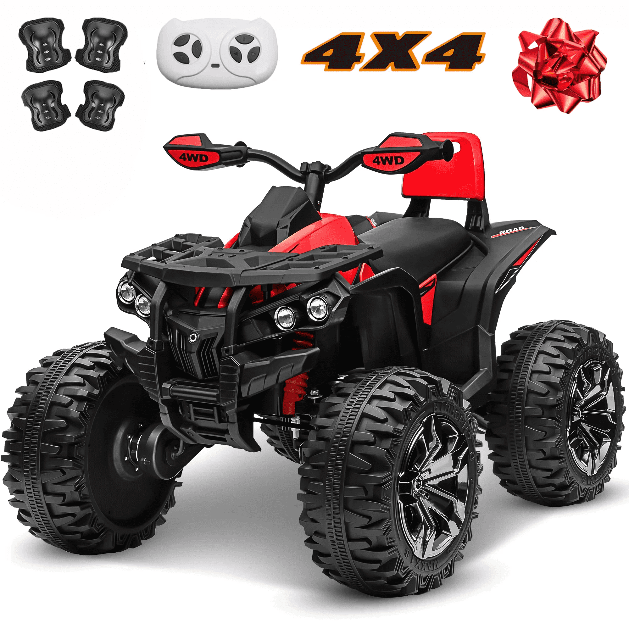 Funride 24 Volt Ride on Toys, 4WD Electric ATV for Kids, Power Car ...