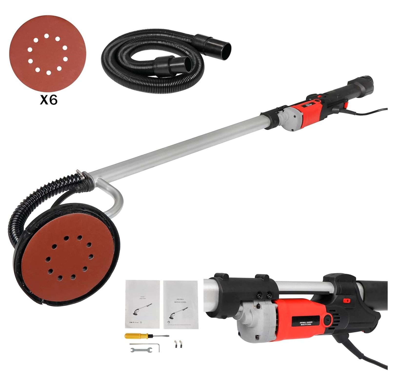 800W Drywall Sander Drywall Vacuum Adjustable Electric Variable Speed ...