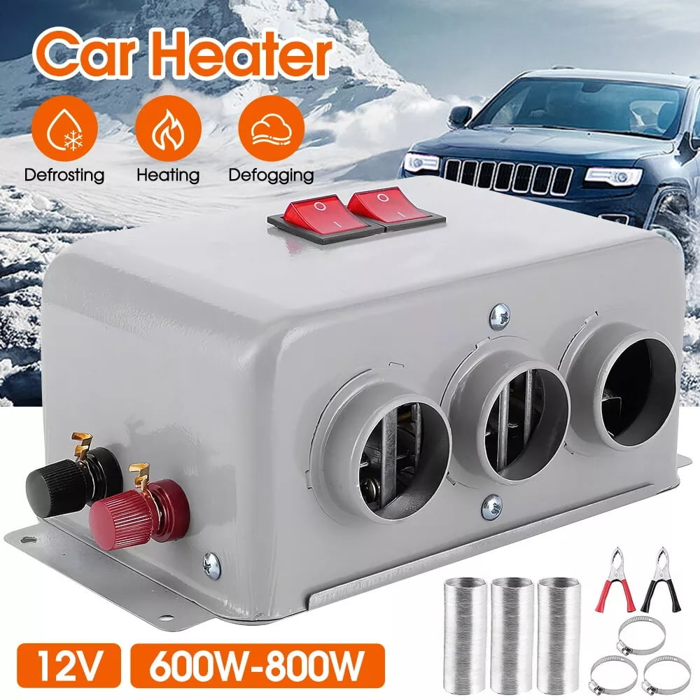 800W Electric Car Heater 3 Hole 12V DC Heating Fan Defogger Defroster ...